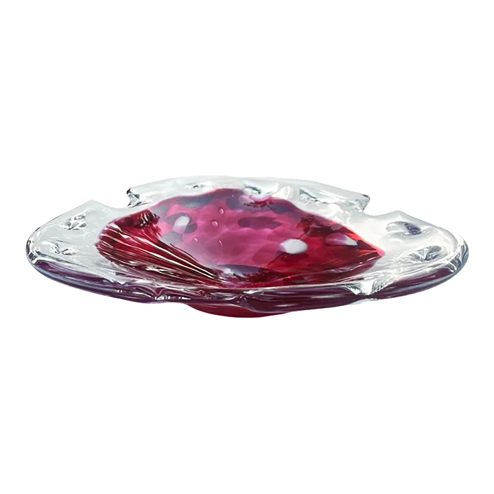 Organic Glass Ashtray Murano Italy 1970s Chairish