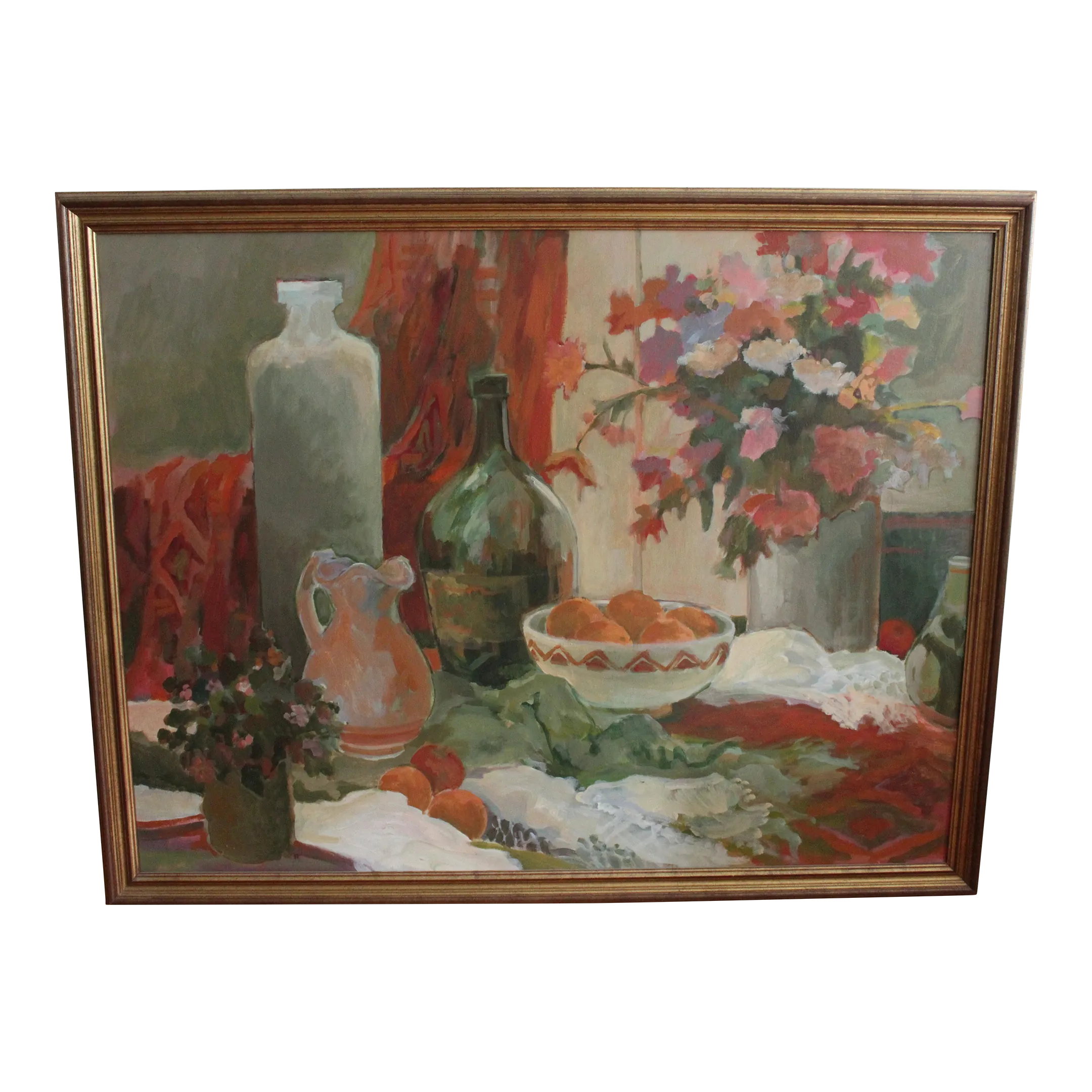 Still Life Tablescape Acrylic Painting by Glo Sessions, Framed | Chairish