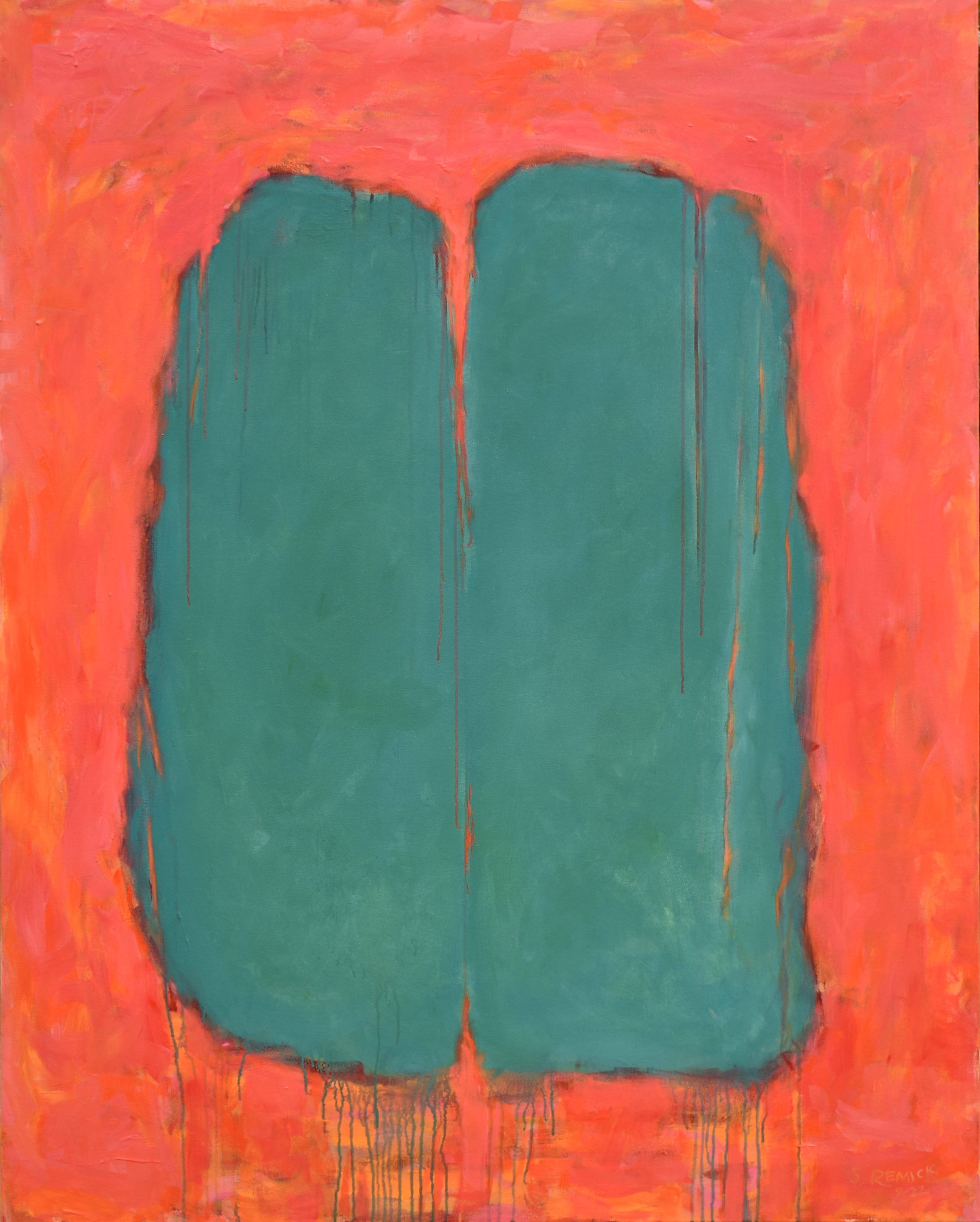 Sunset in the Pines Large Contemporary Abstract Painting by Stephen ...