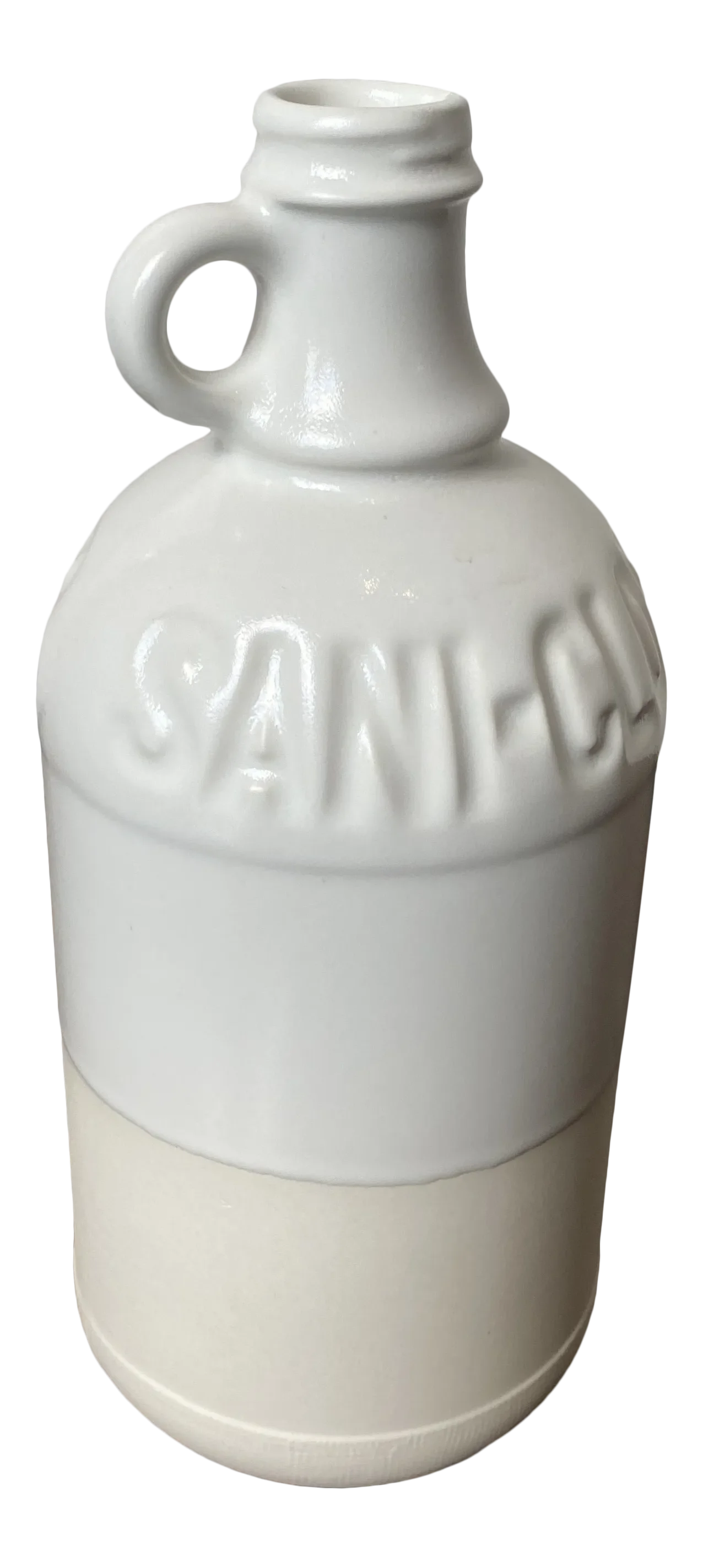 1960s White Sani-Clor White Milk Glass Jug | Chairish