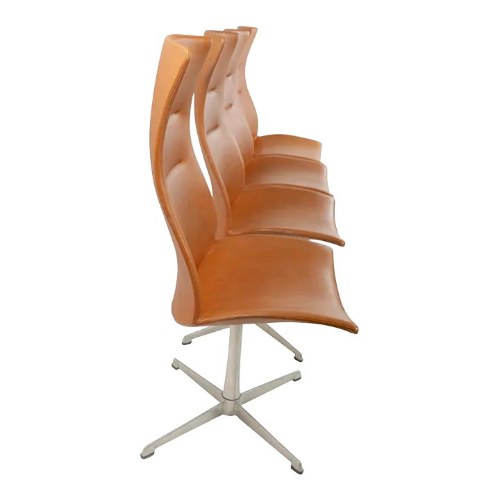 High Back Swivel Dining Chairs by Overman Sweden - Set of 4 | Chairish