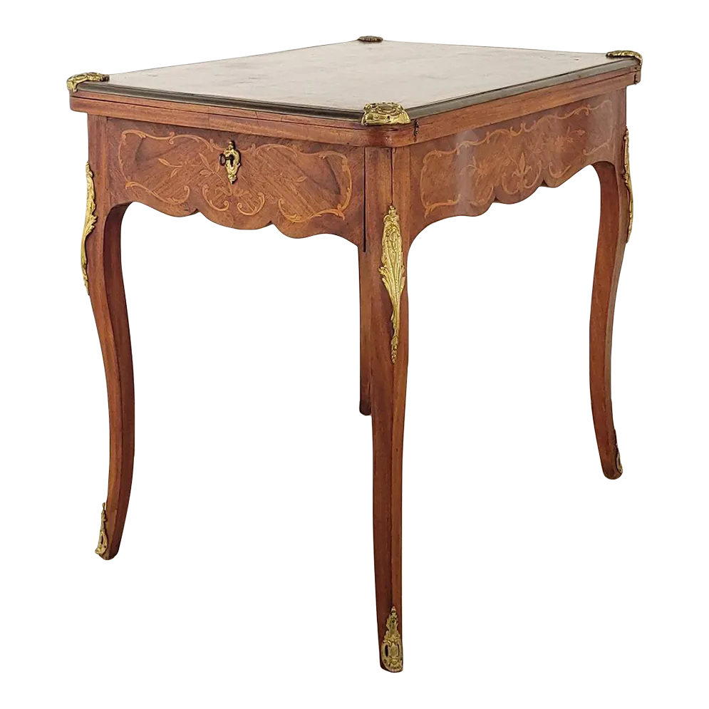 Belle Époque French Inlaid Game Table, Circa 1900 | Chairish