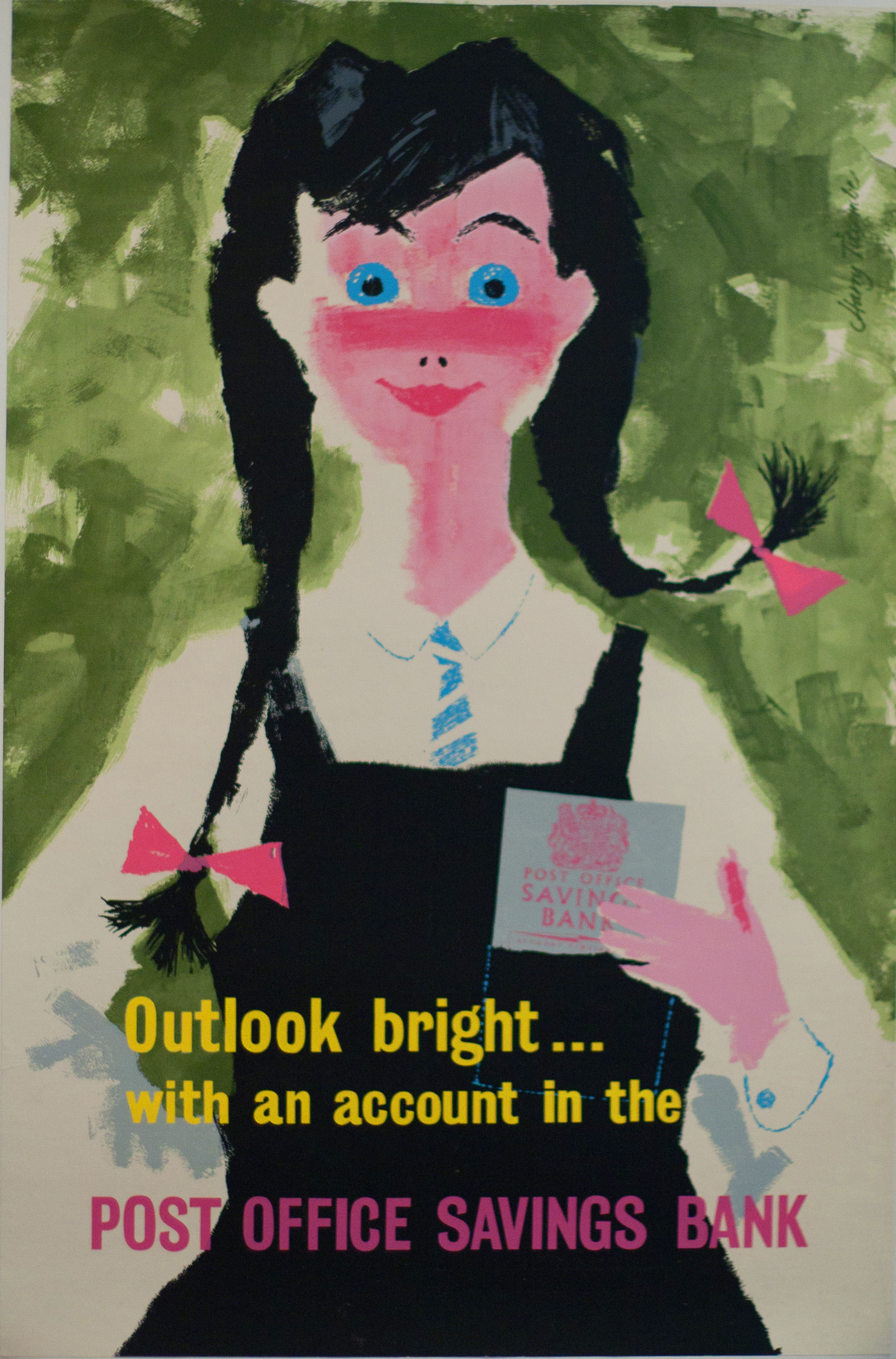 Original 1960s Post Office Savings Bank Poster | Chairish