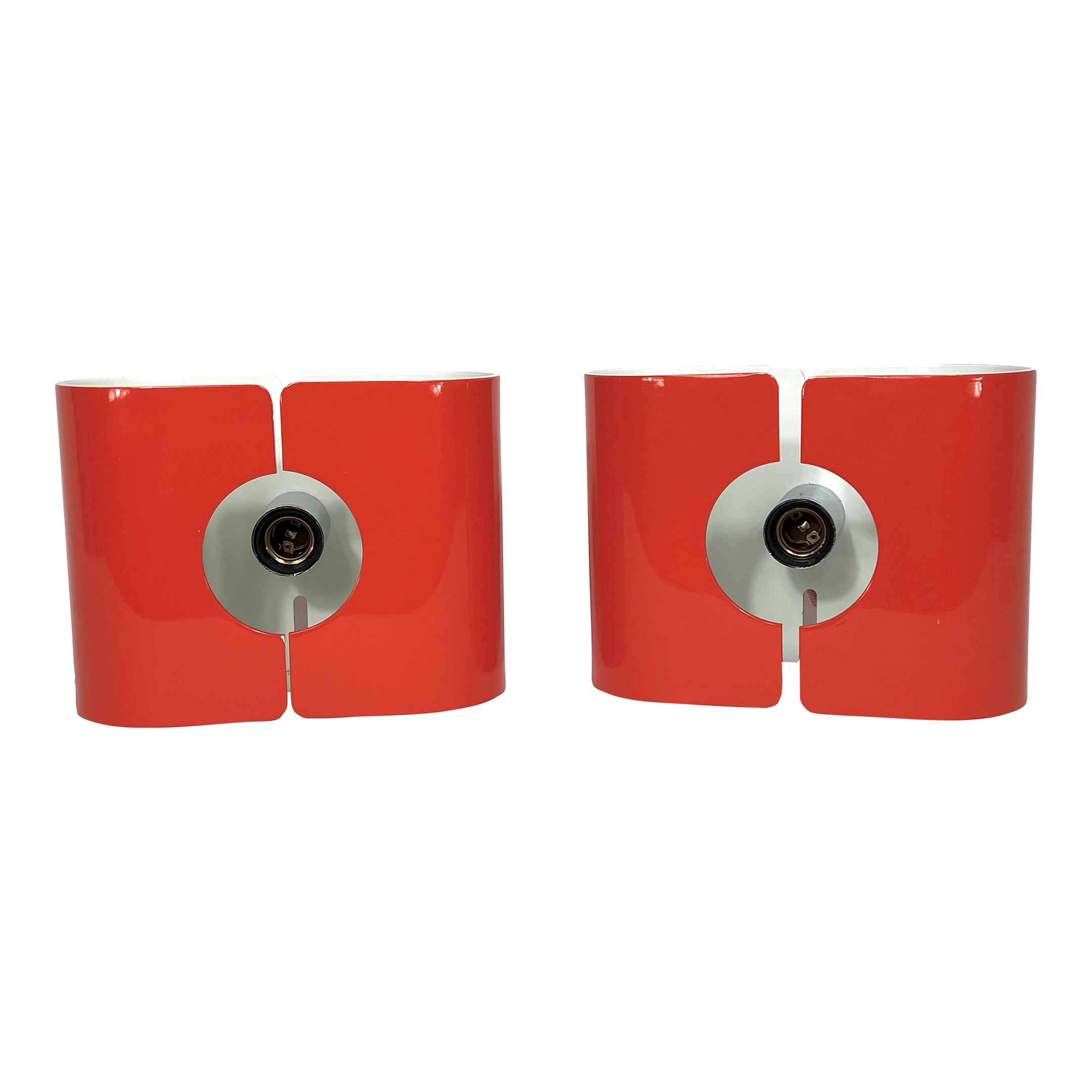 Vintage Stilux Milano Orange Sconces - a Pair | Chairish
