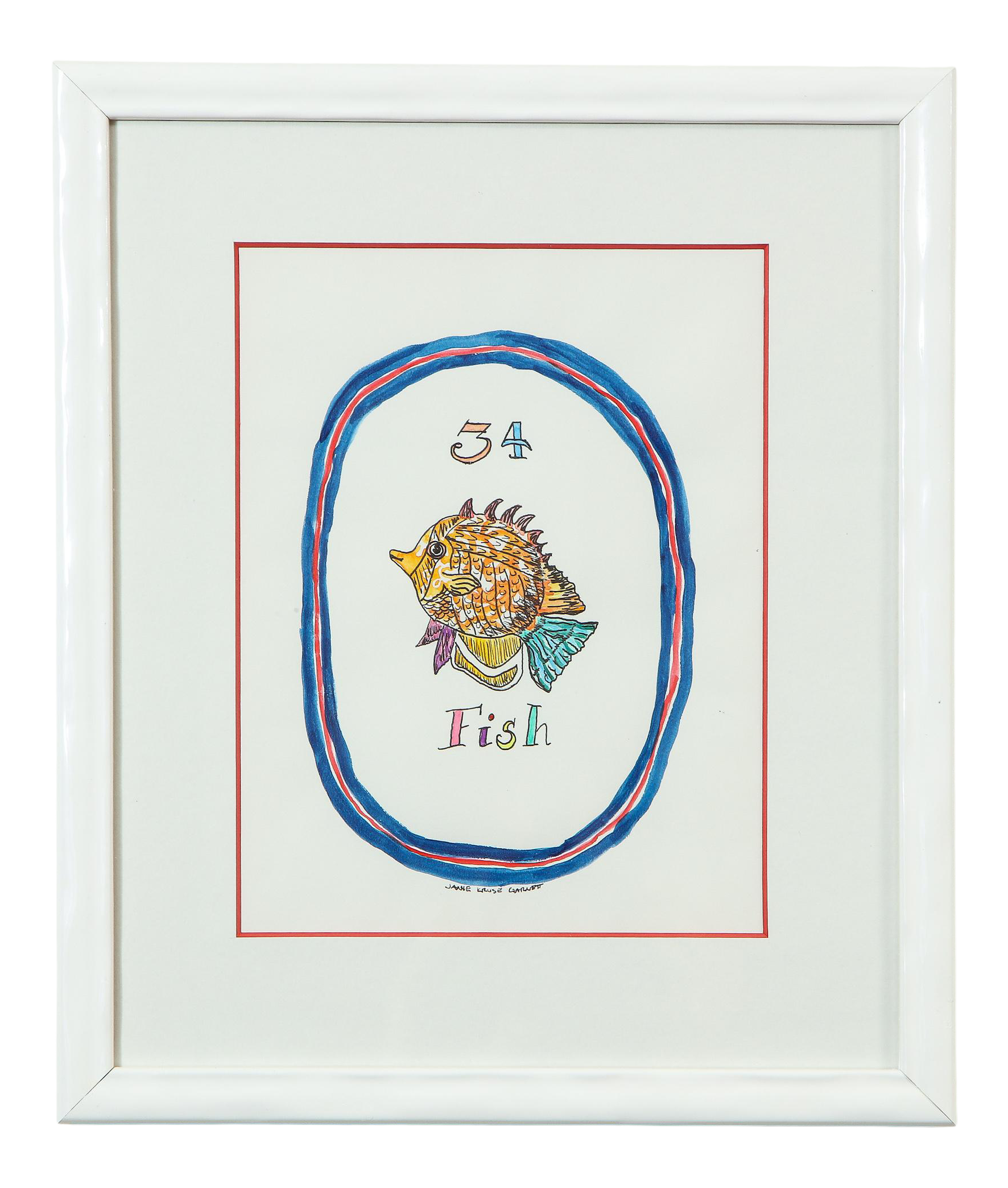 "The Lenormand Fish" Original Tarot Card Watercolor by Janie Kruse ...