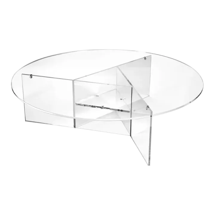 Transparent Round Coffee Table | Chairish