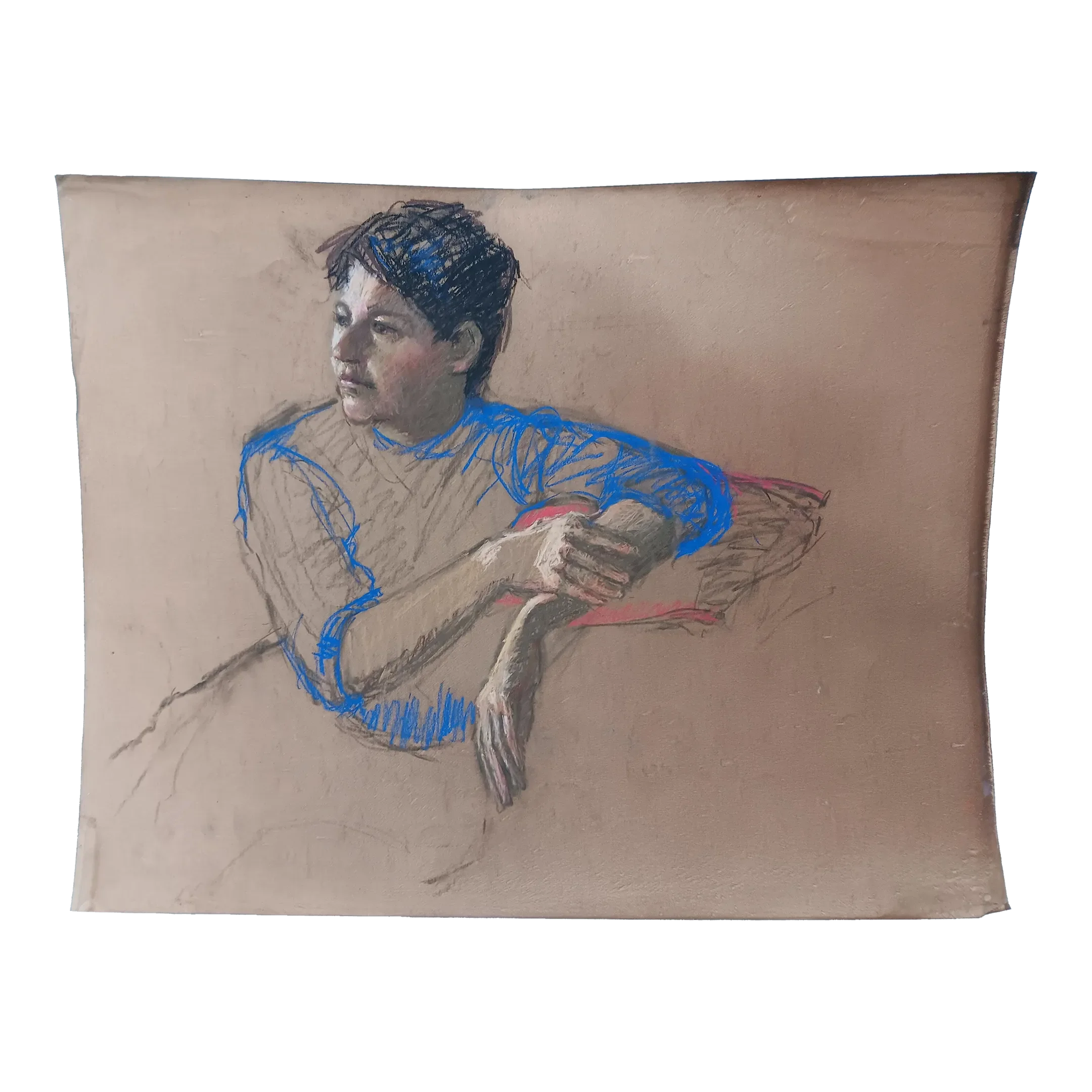 Expressionist Pastel Drawing by Marcia Bouton 1970s | Chairish