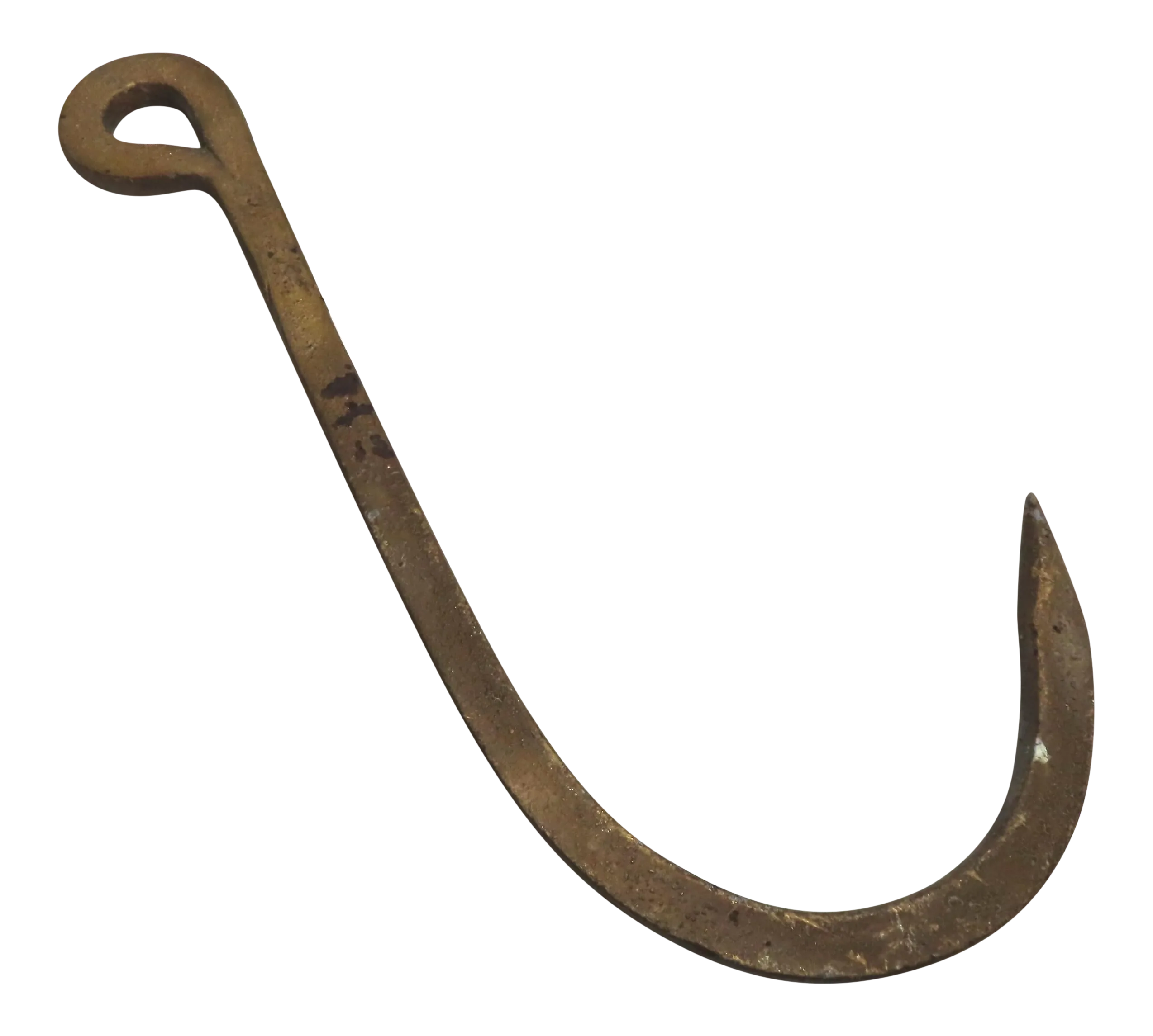 Large Size Early 19th Century Hand Wrought Iron Barn Hook | Chairish