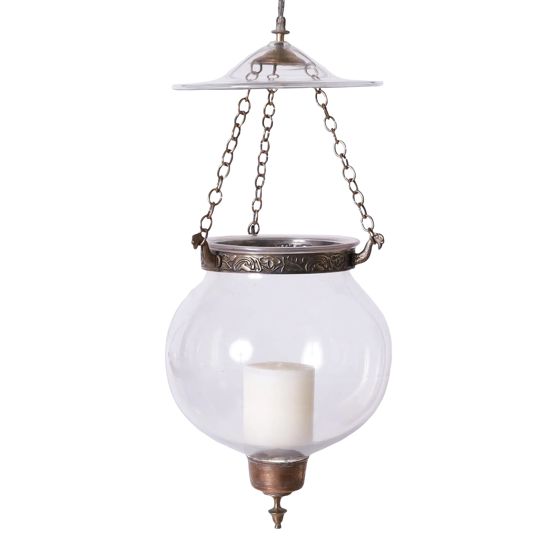 Antique Smoke Bell Light Fixture | Chairish