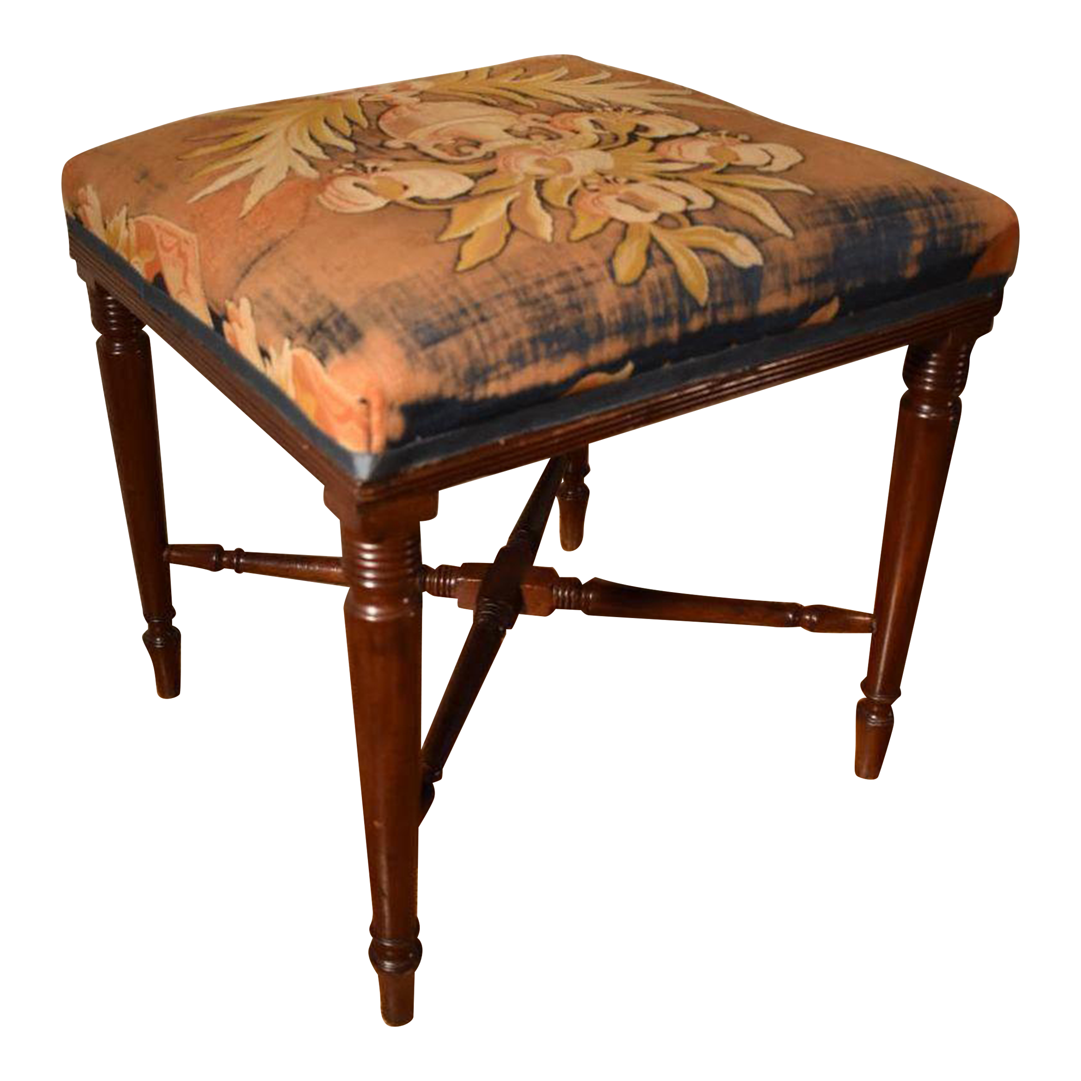 18th Century English Mahogany George III Stool | Chairish