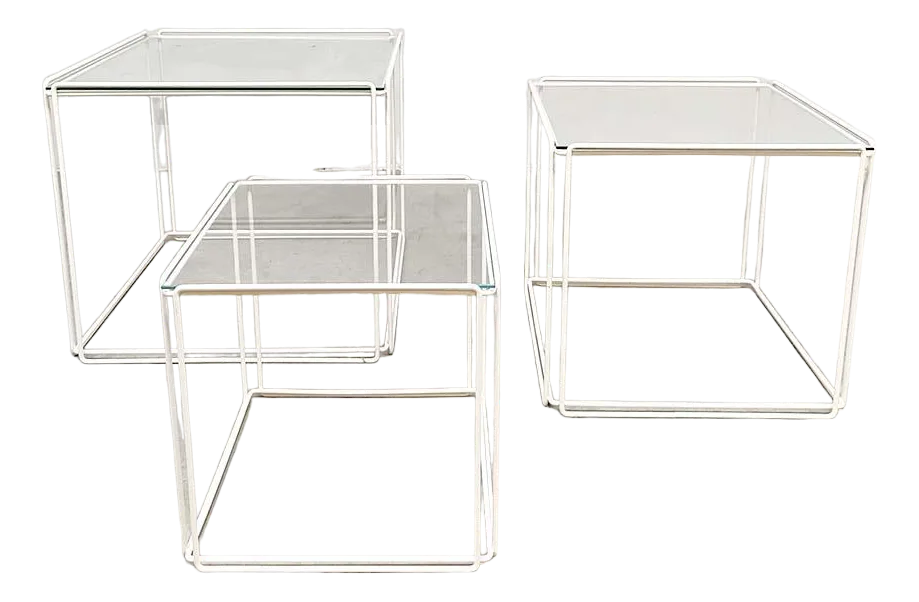 Vintage Isocele Mimiset Side Tables Atrow by Max Sauze, 1970s | Chairish