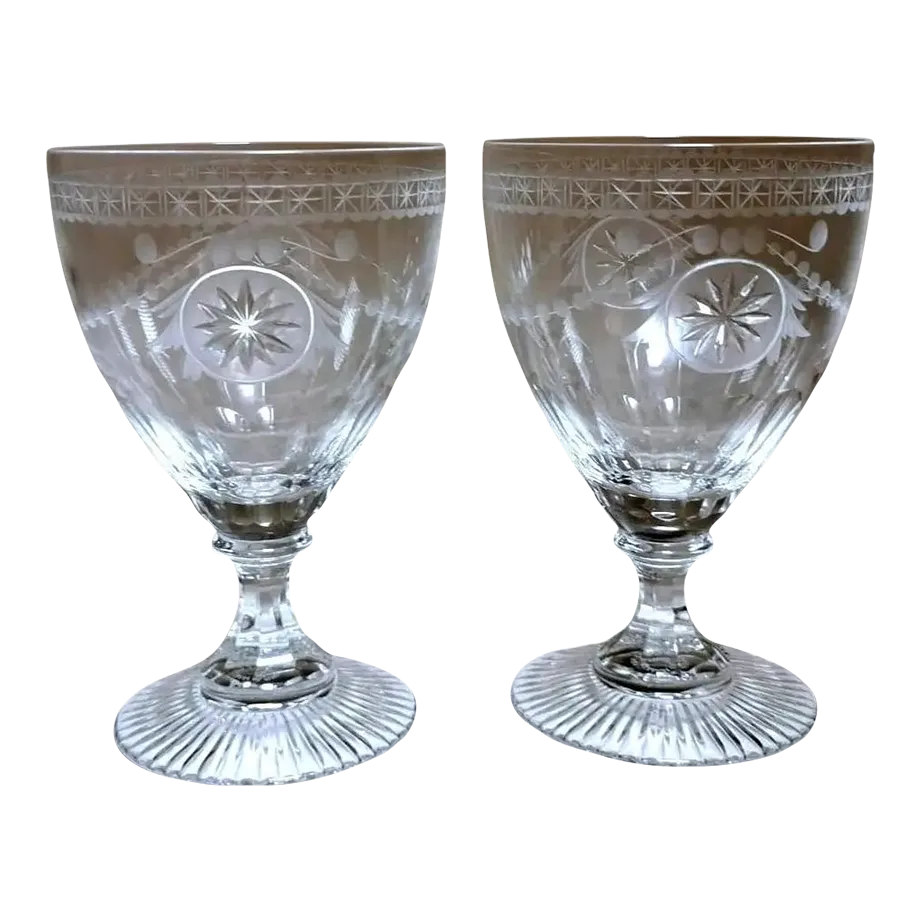 1990s Yeoward William "Crystal Collection" Pair of English Crystal ...