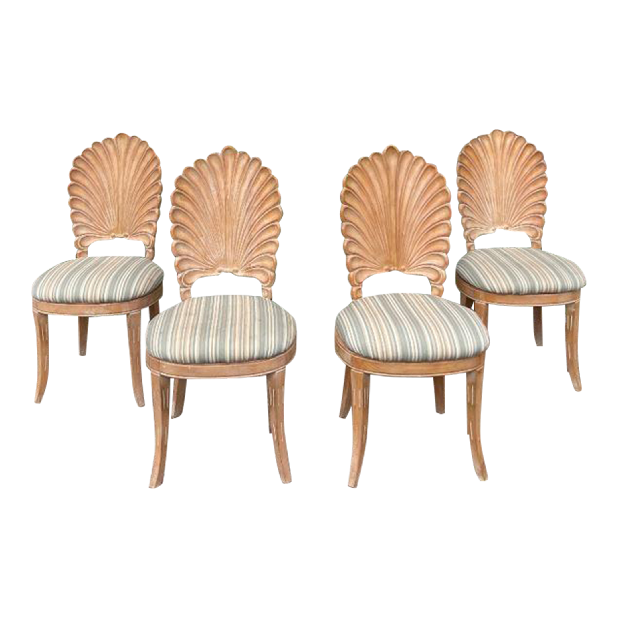 1960s Set of 4 Italian Grotto Chairs | Chairish