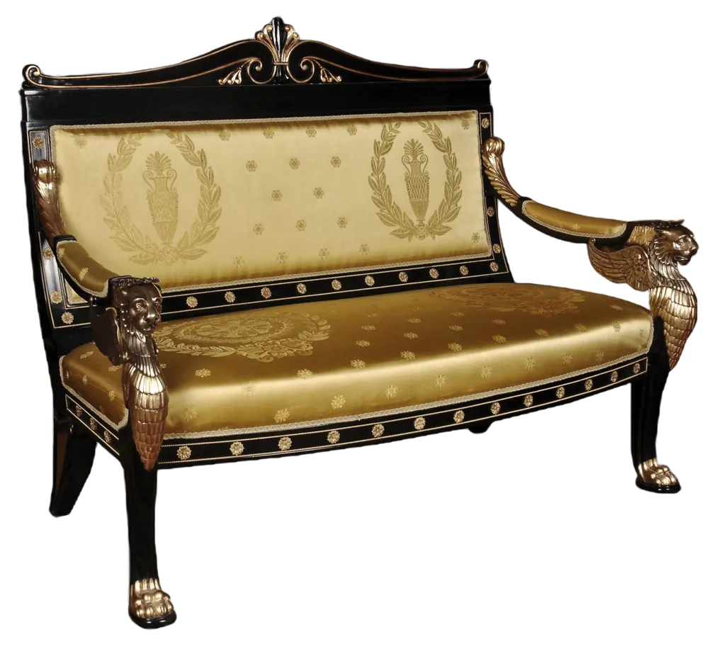 20th Century Empire Style Lion Kanapee Sofa | Chairish