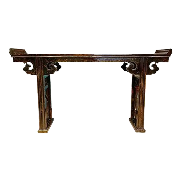 1970s' Asian Long Antique Wing Console Table | Chairish