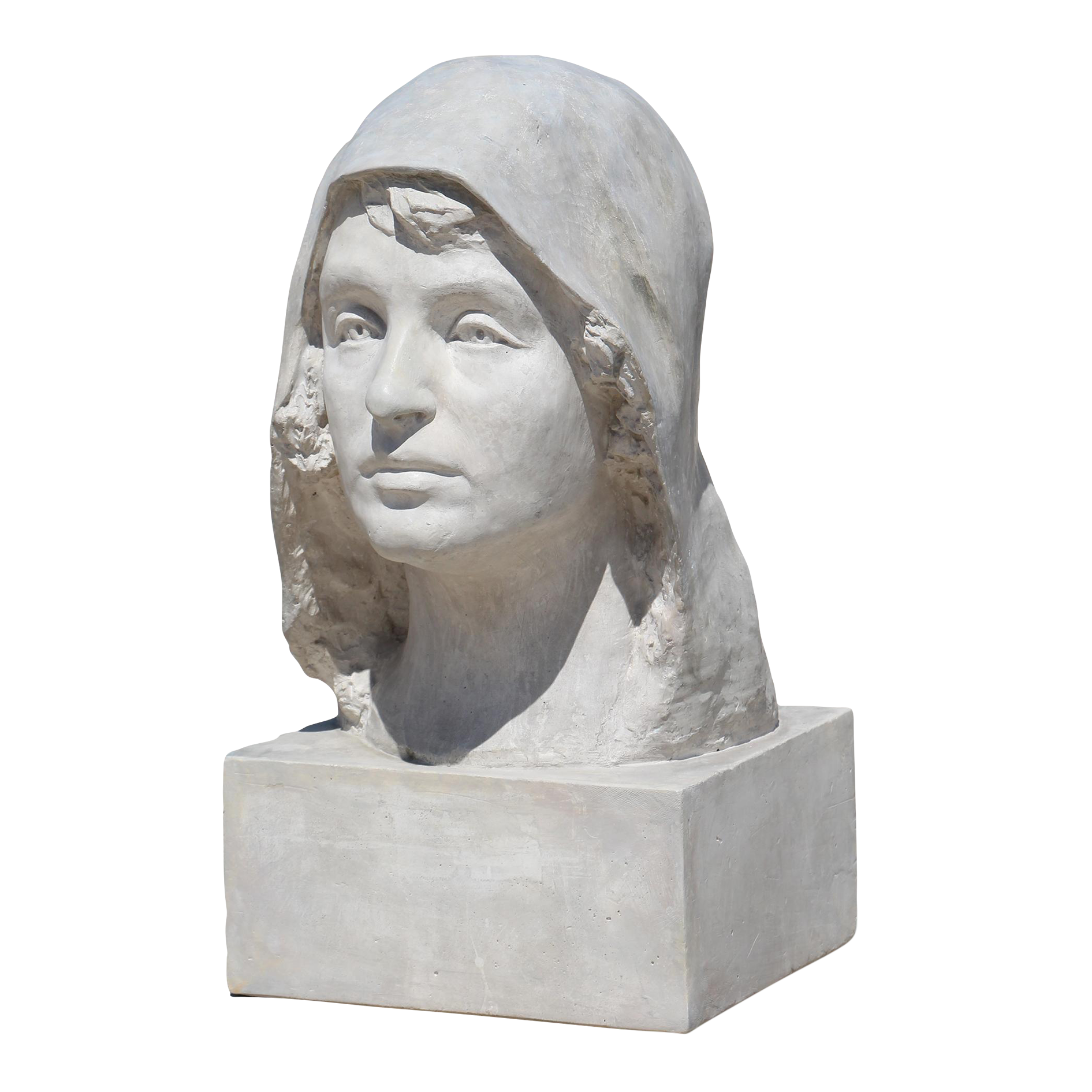 1920s Louis Chalon, French Art Nouveau Plaster Bust of Saint Bernadette ...
