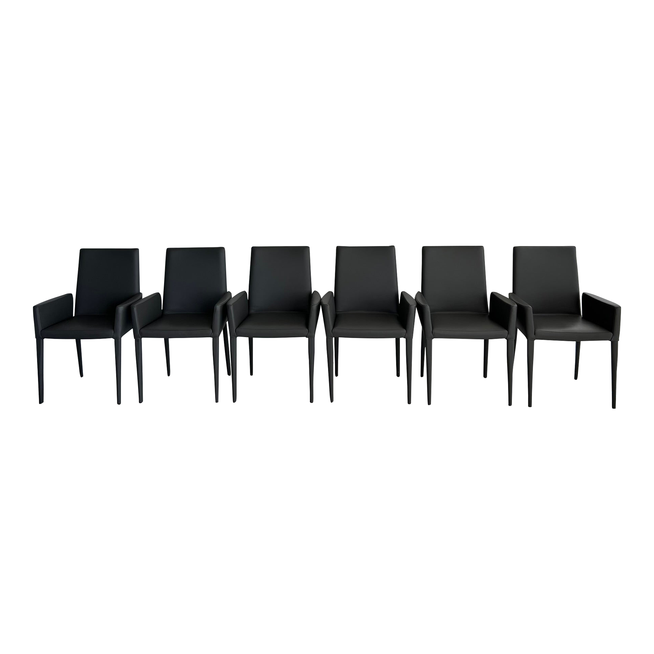 Frag Bella Grey Arm Chairs- Set of 6 | Chairish