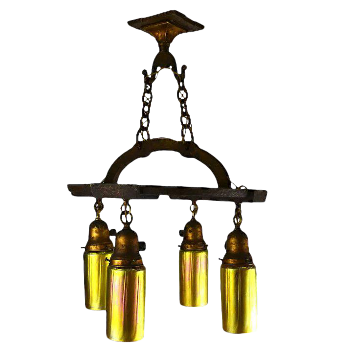 Craftsman Cast Iron Fixture | Chairish