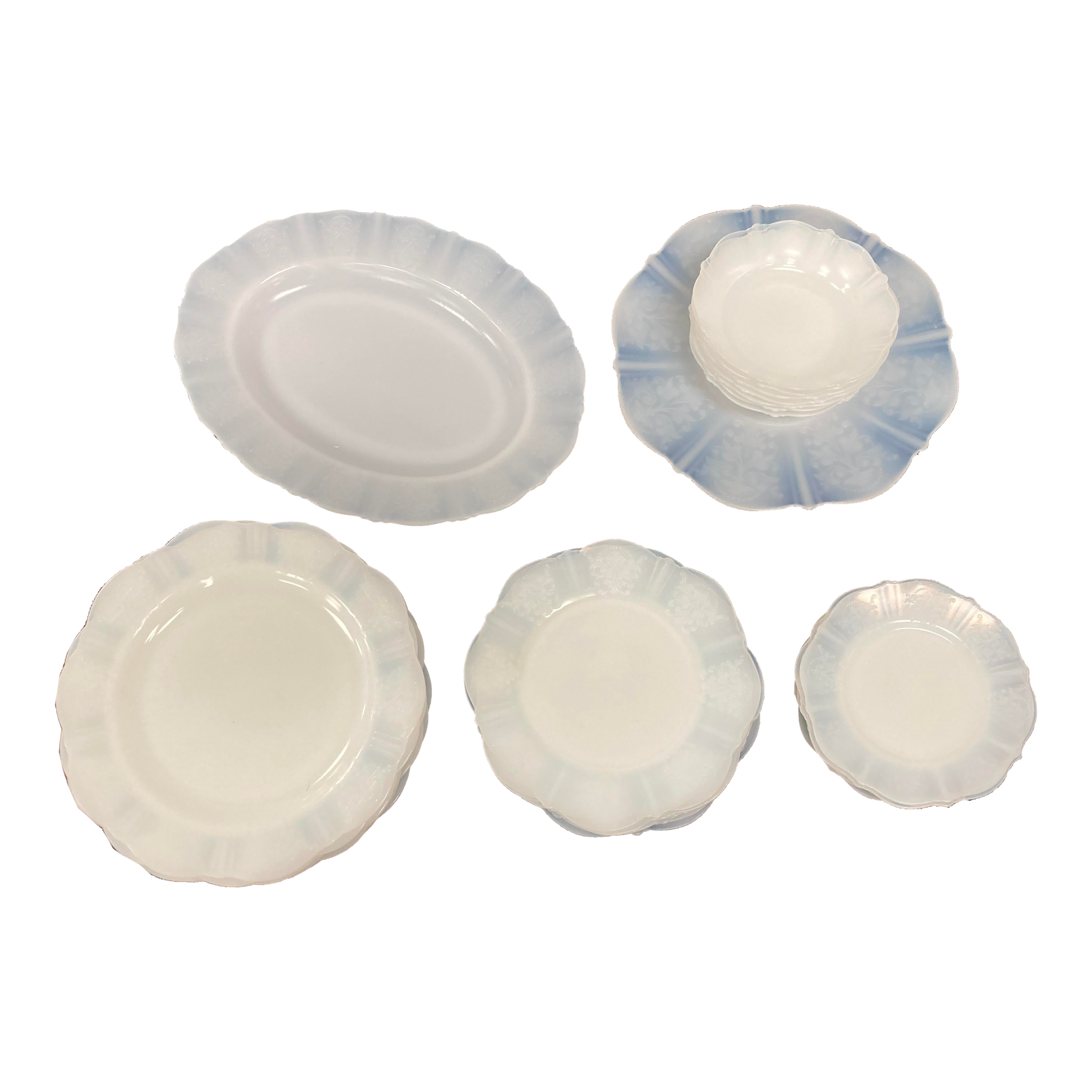 Vintage Macbeth-Evans American Sweetheart White Monax Depression Glass ...