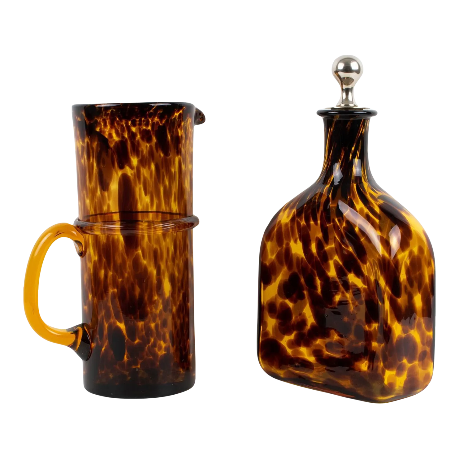 Christian Dior Home Tortoiseshell Glass Barware Set Pitcher and ...
