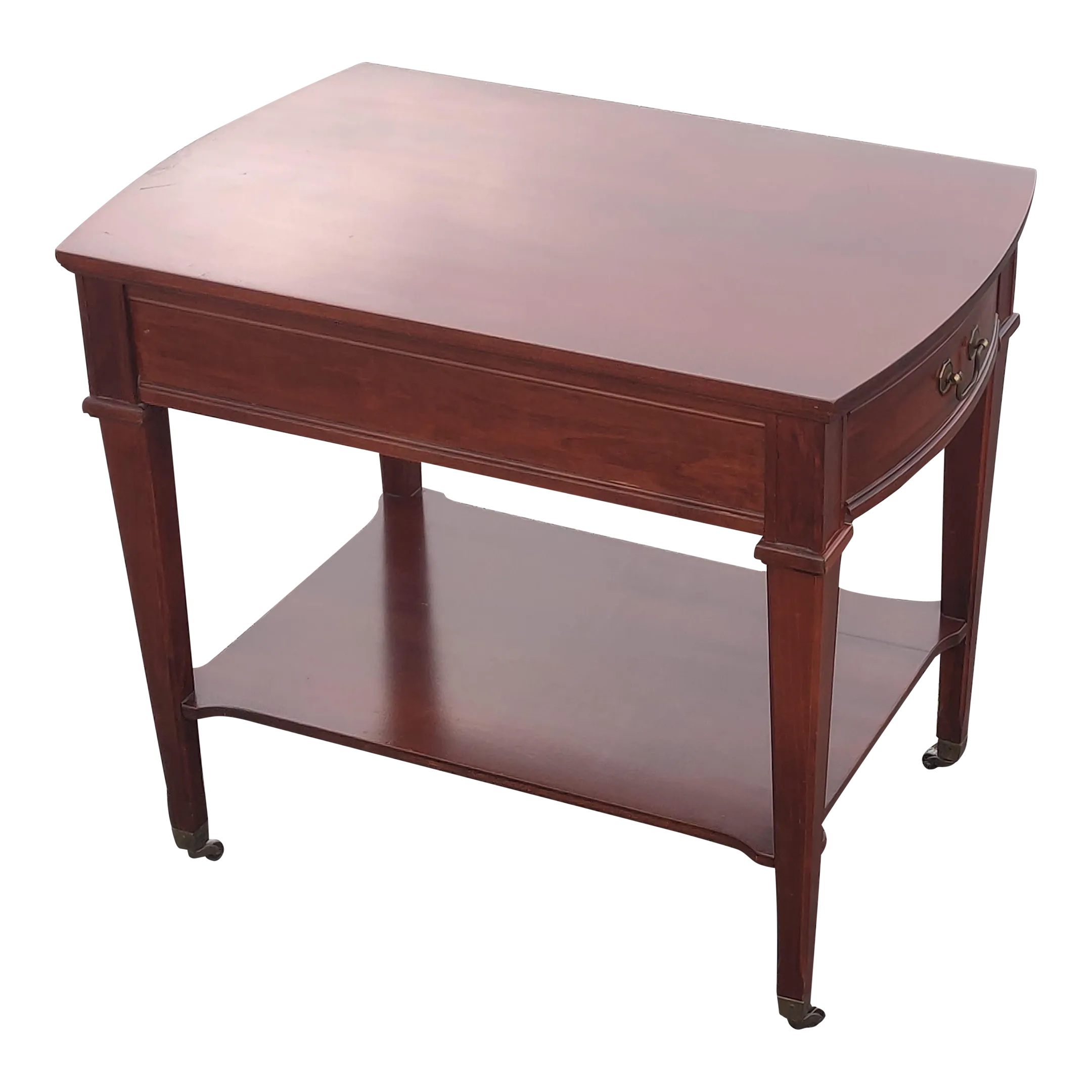 Mersman 7694 Two Tier Single Drawer Mahogany Side Table | Chairish
