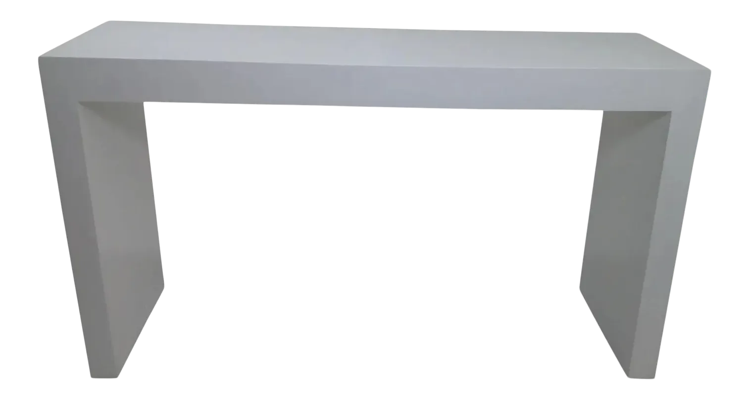 Modern White Lacquer Console Table | Chairish