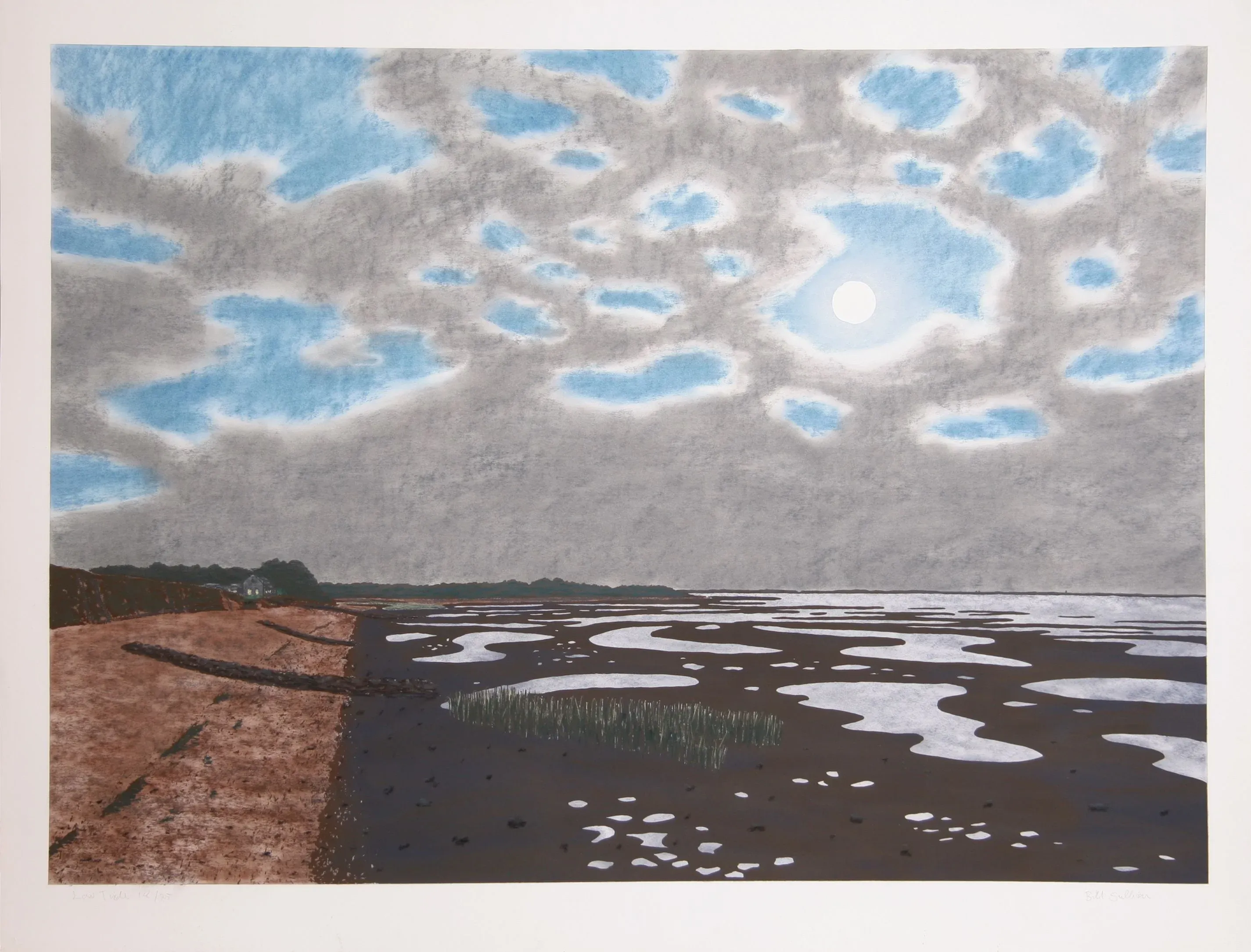 Bill Sullivan -Low Tide 18 Hand Colored Lithograph | Chairish