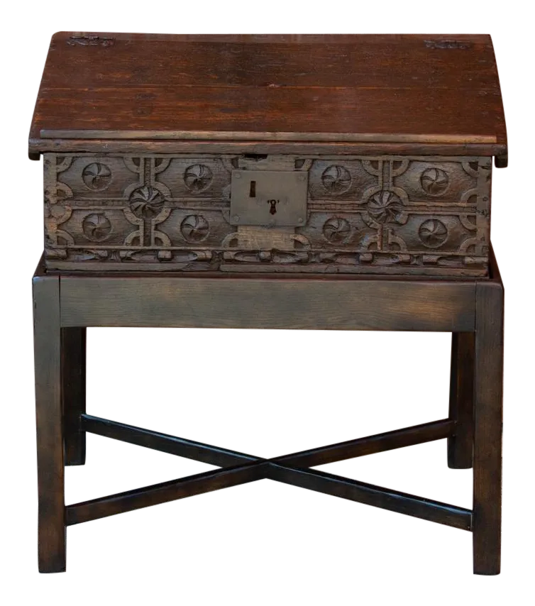 Vintage Writing Box on Stand | Chairish