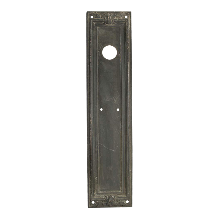Vintage 17 In. Art Deco Bronze Door Push Plate | Chairish