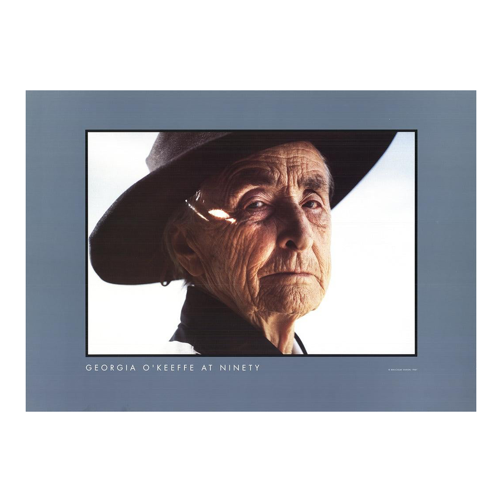 1987 Michael Varon 'Georgia O'Keeffe at Ninety' Offset Lithograph ...