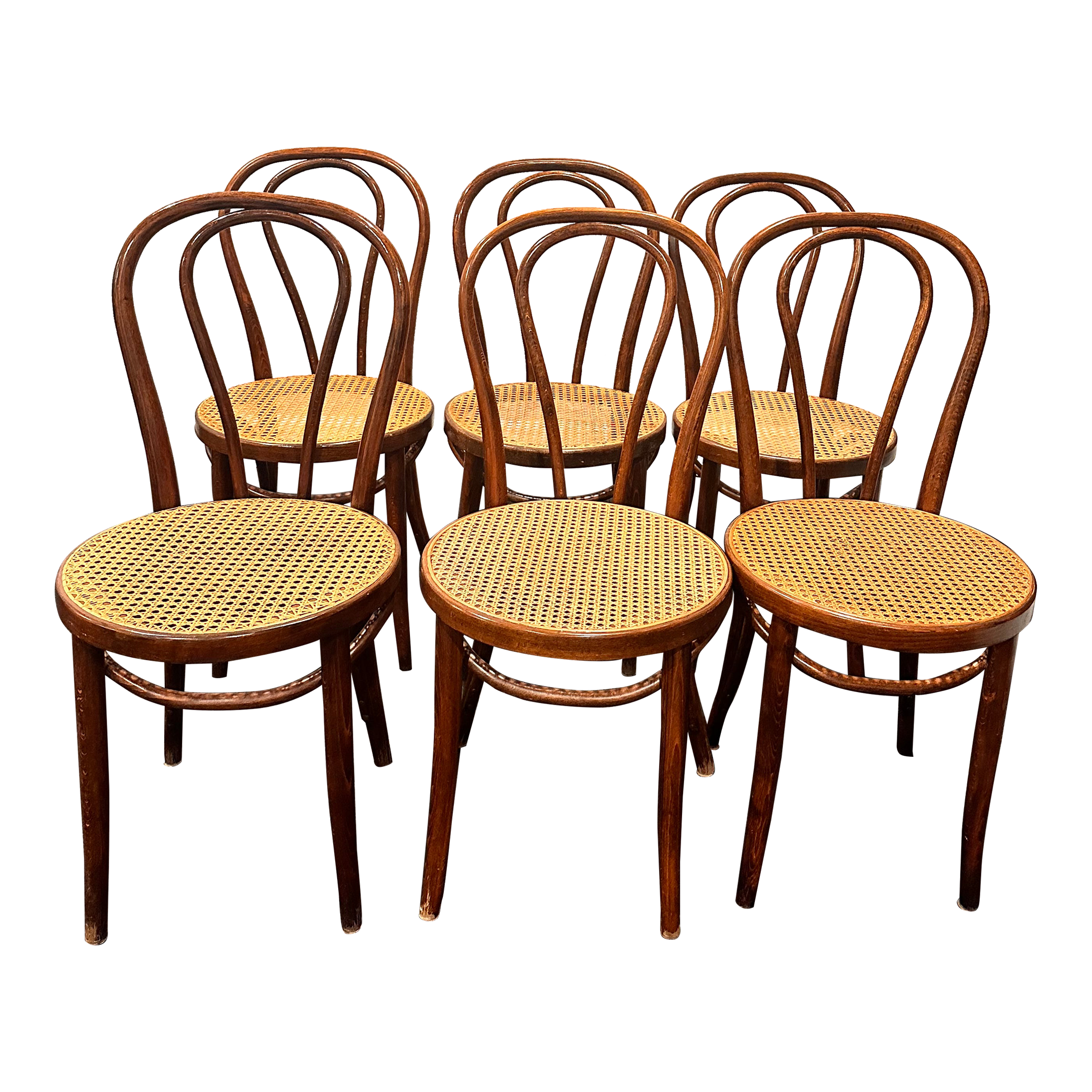 Bent cane chairs store