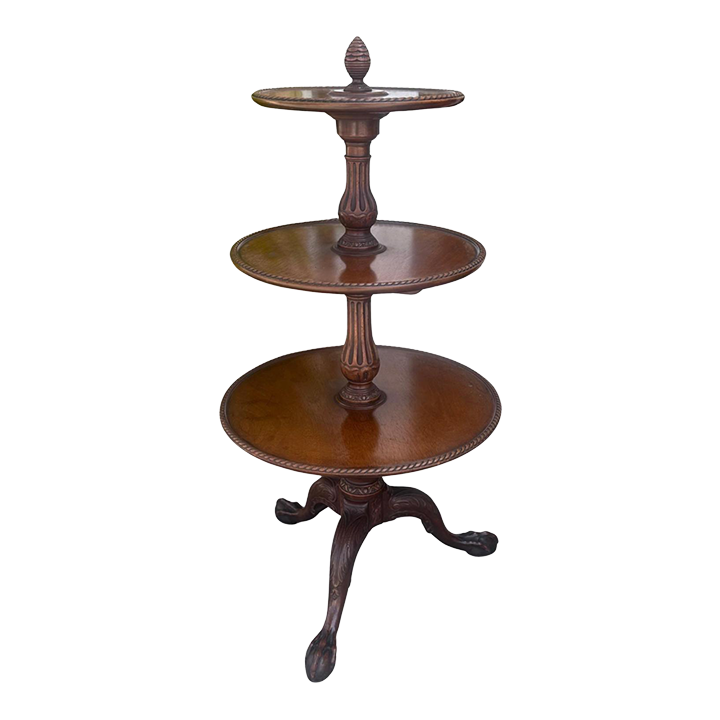 Antique Georgian Mahogany Three Tier Silent Butler Dumb Waiter - Egg ...