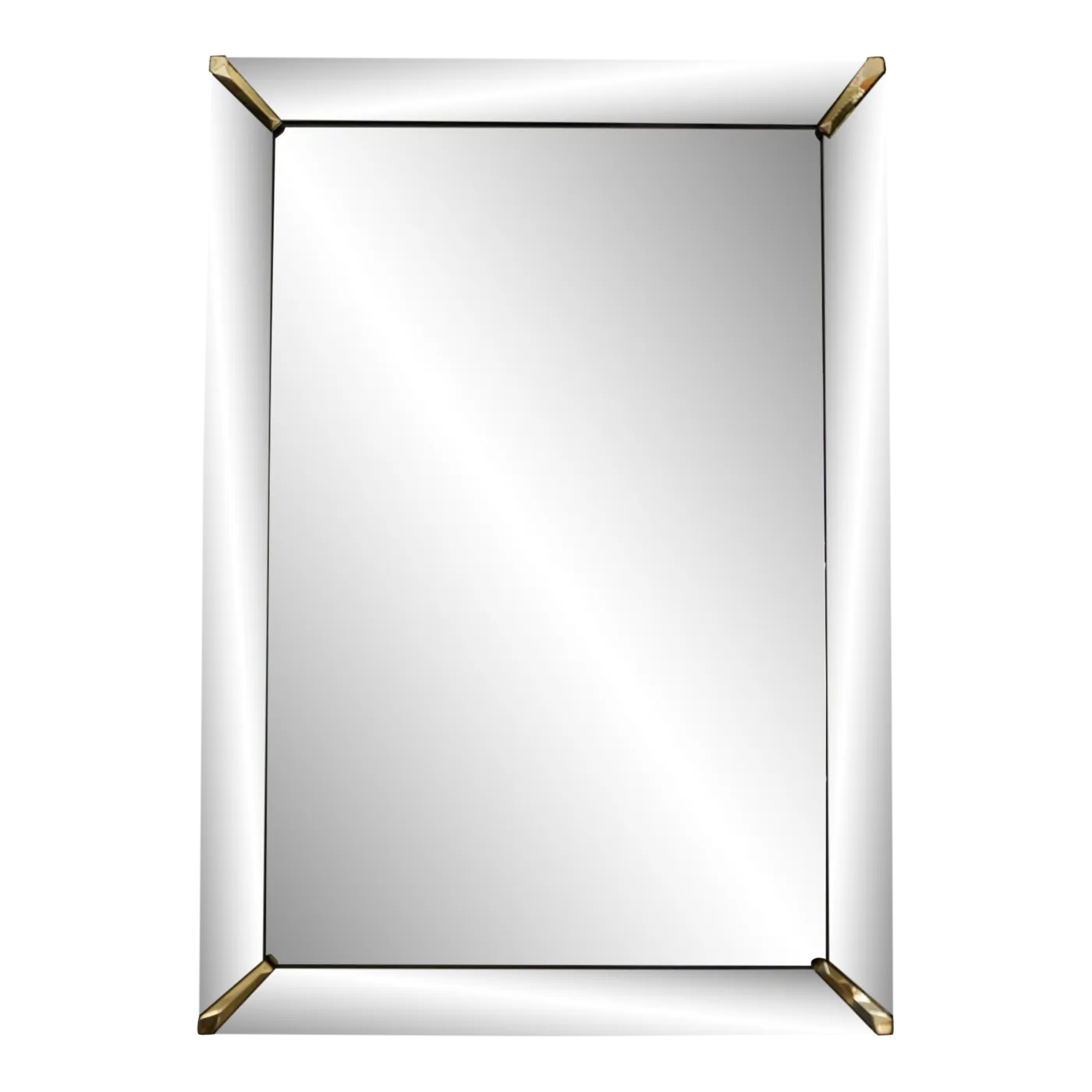 Vintage Angled Art Deco Mirror | Chairish