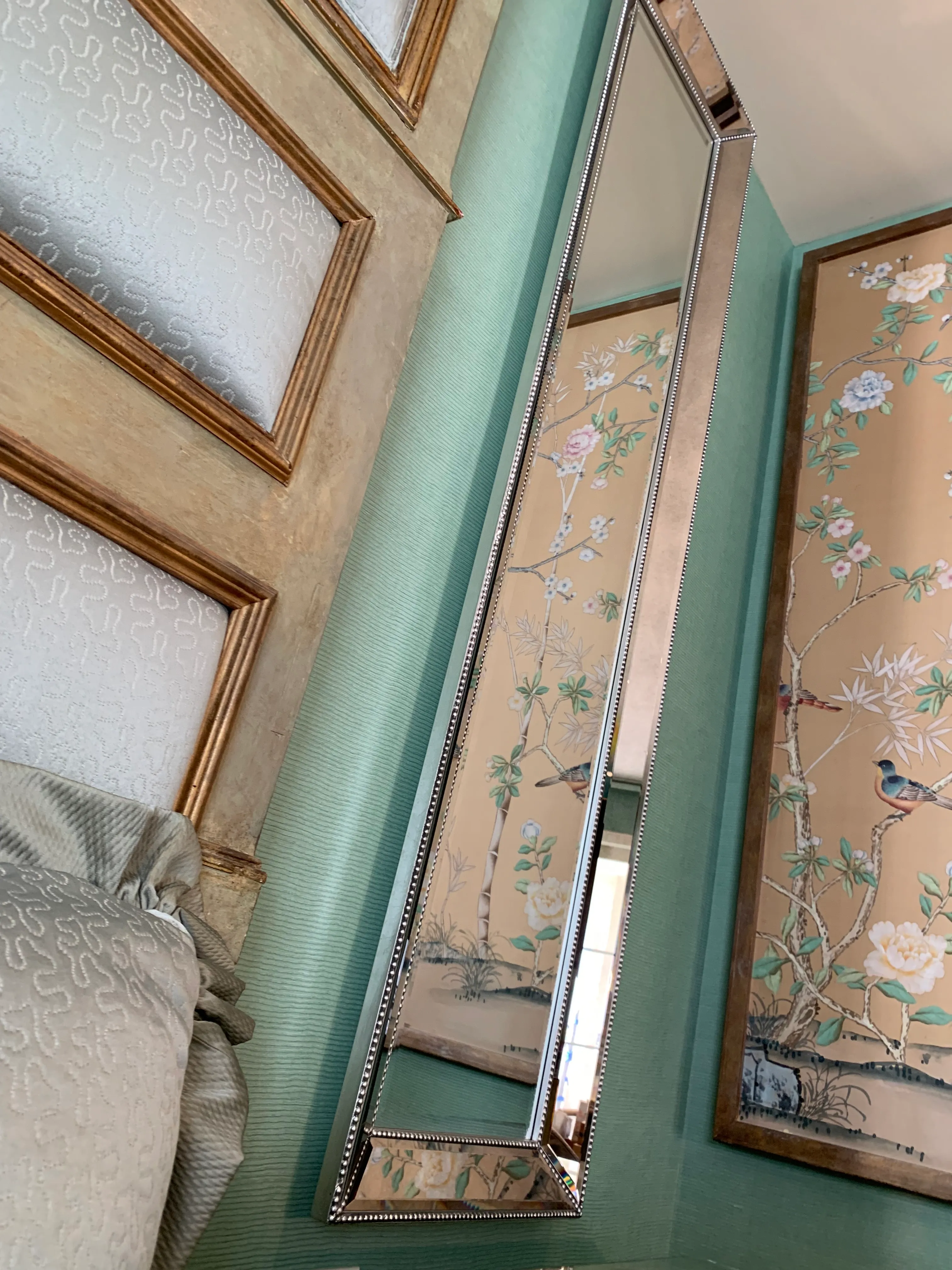 Contemporary Tall Narrow Wall Mirror Chairish