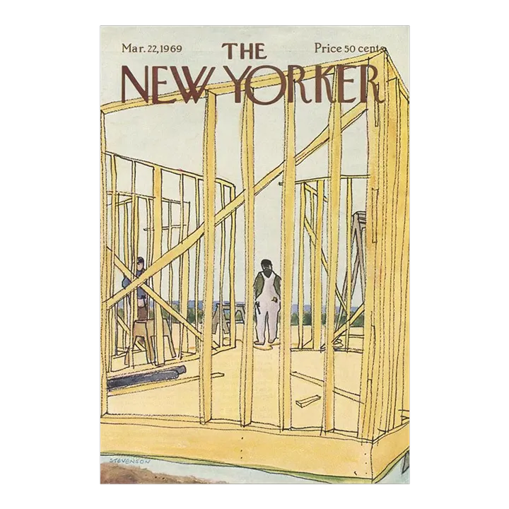 1969, New Yorker Magazine Cover, March 22 (James Stevenson), Original ...