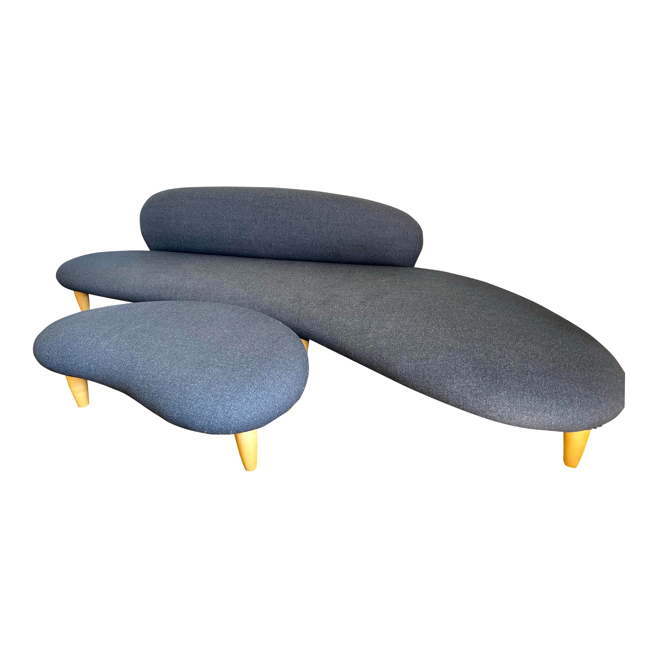 Vitra Noguchi Free Form Sofa and Ottoman | Chairish