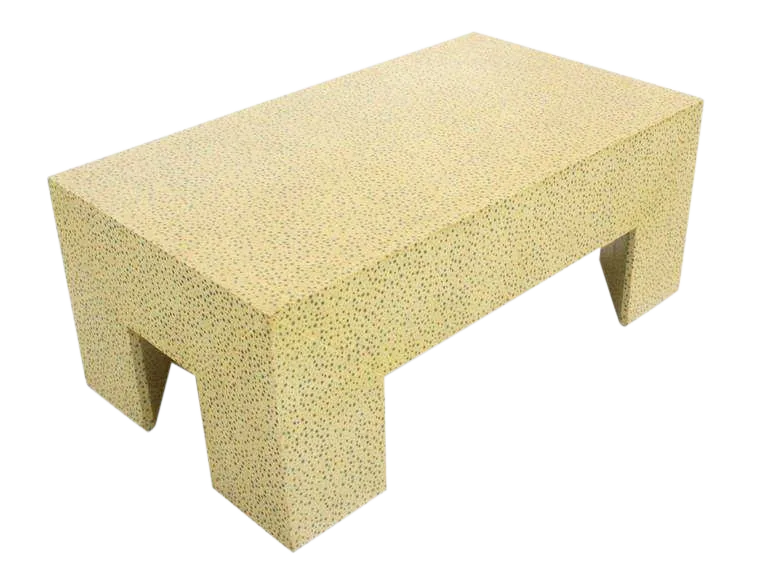 Mid Century Modern Geometric Doted Pattern Coffee Table | Chairish
