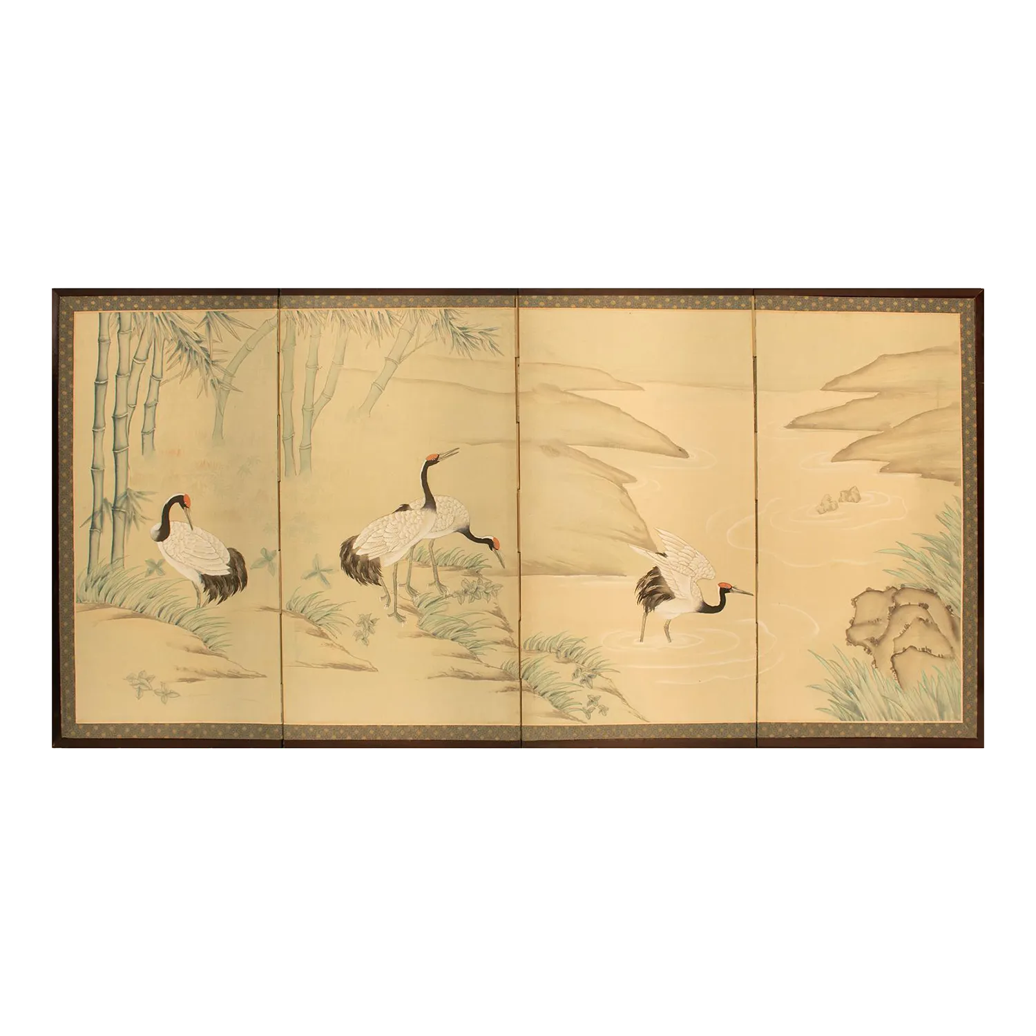 C. 1970s Chinese Painted Silk Screen | Chairish