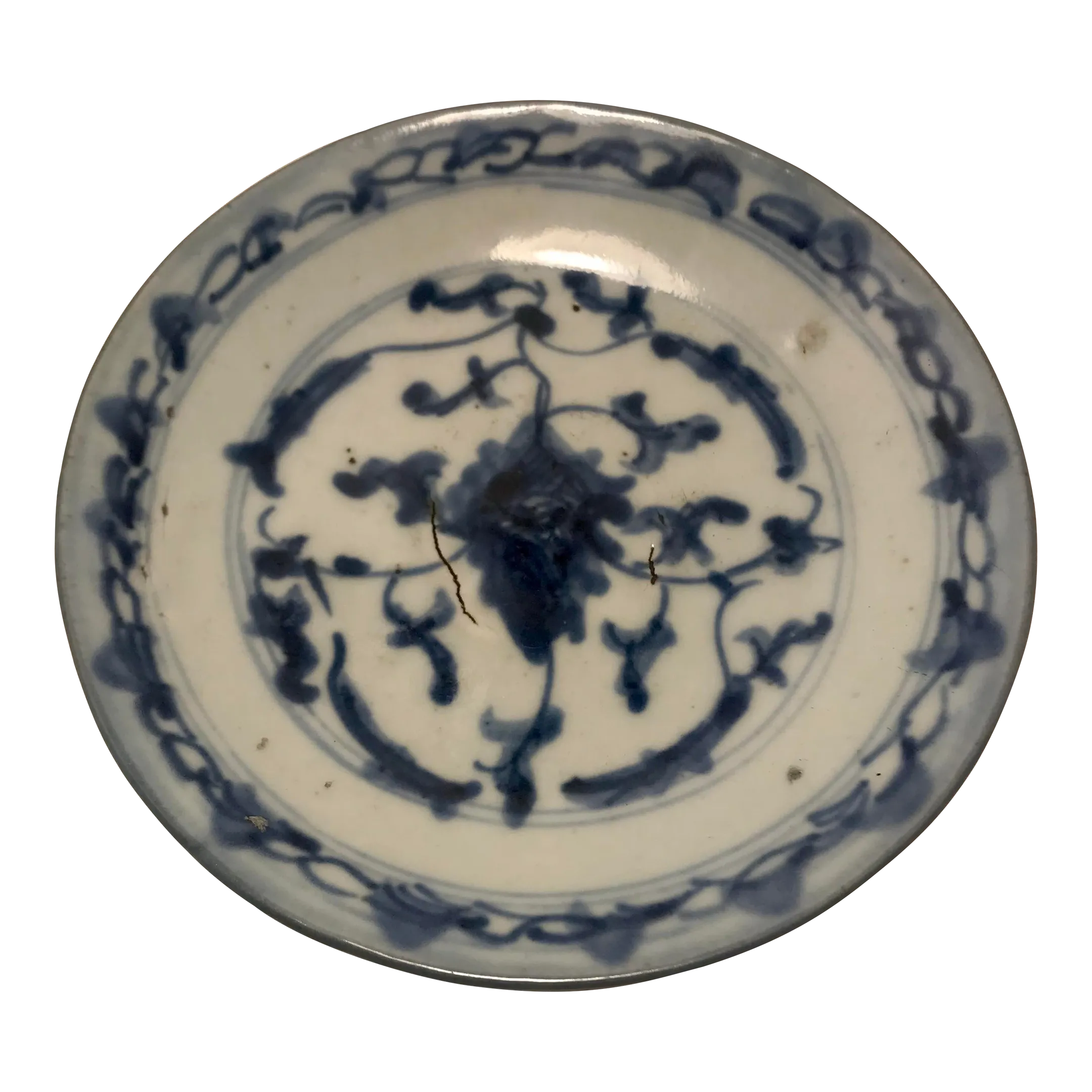 Mid-17th Century Chinese Ming to Qing Transition Period Peony Blue ...