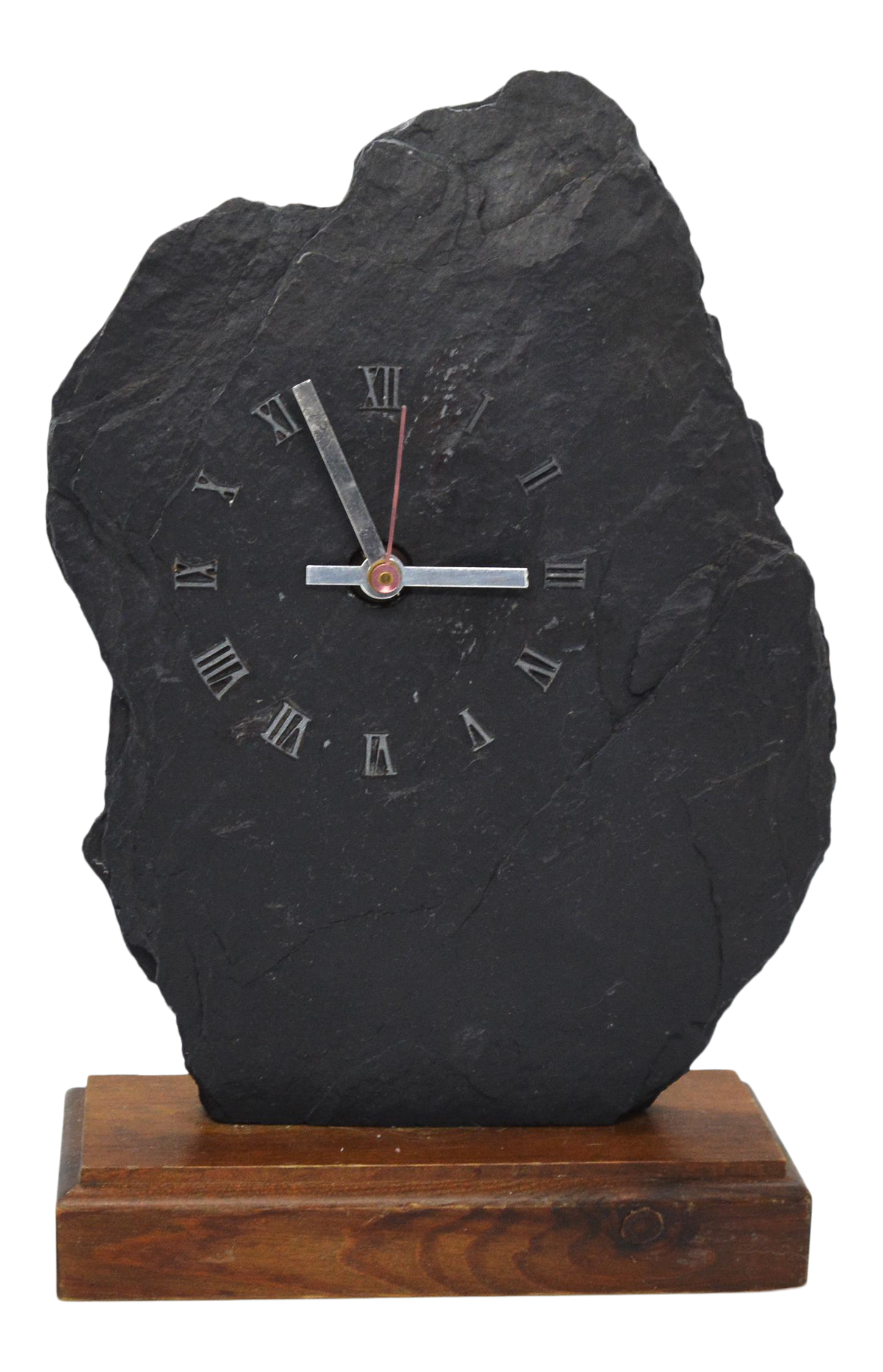 Clocks Home & Living 12 Slate Stone Wall Clock Rustic Western Natural ...