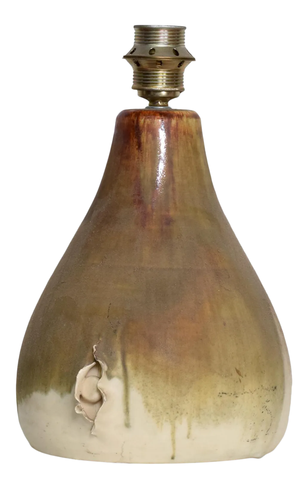 Modern Pottery Fat Lava Table Lamp Ceramic Drip Glaze Denmark 1960s ...