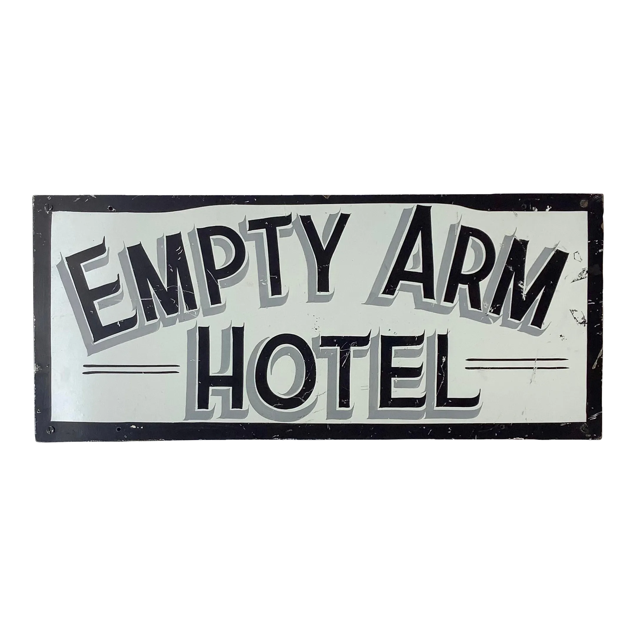 Vintage Empty Arm Hotel Sign | Chairish