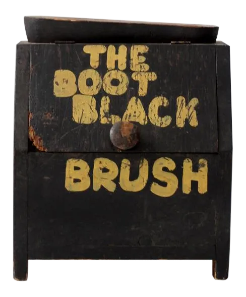 Antique Boot Shine Box | Chairish