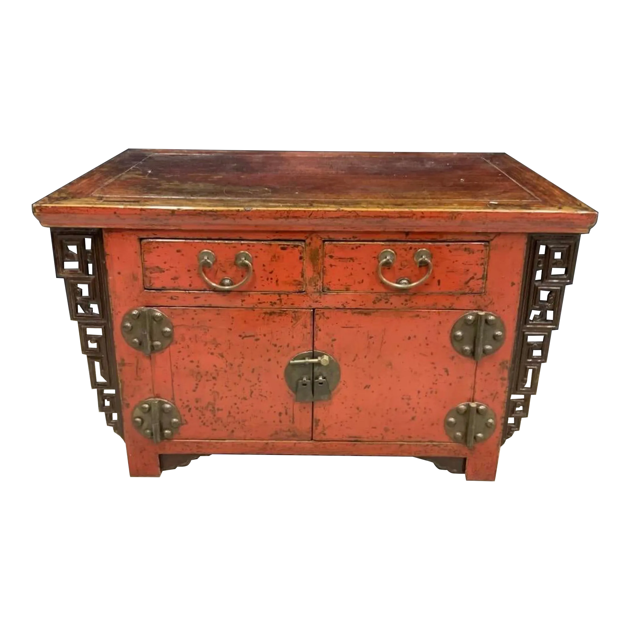 19th Century Antique Chinese Two Door Altar Form Cabinet | Chairish