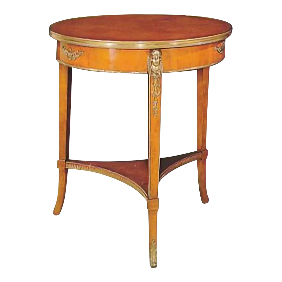 Swedish Round Neoclassic Guéridon Table in Karelian Birch | Chairish