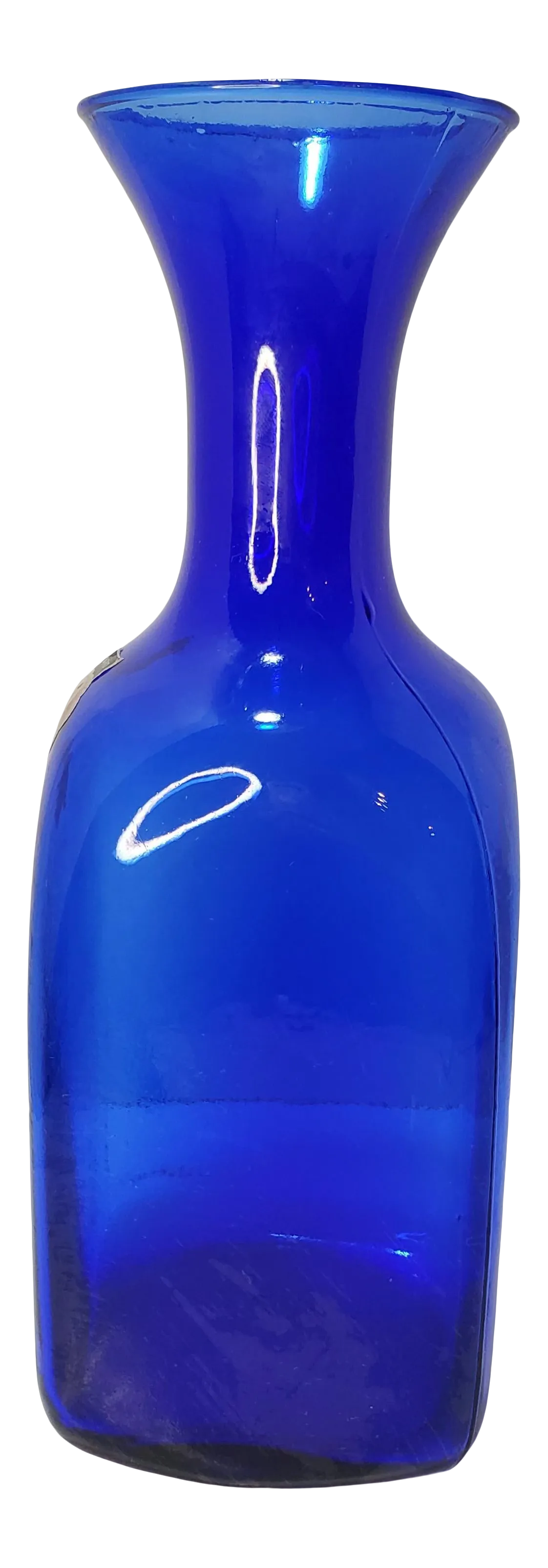 Contemporary Toscany Italian Empoli Large Cobalt Vase | Chairish