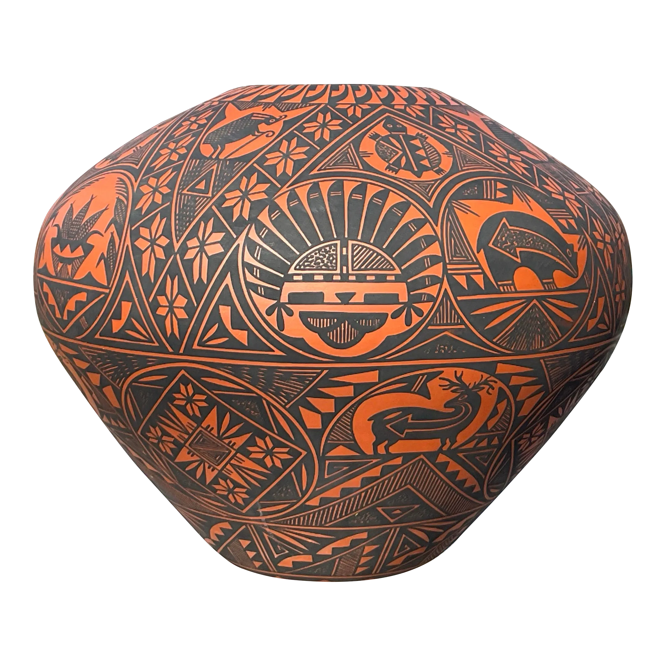 1990s T. M. Chino Acoma Pottery Vase 15”h | Chairish