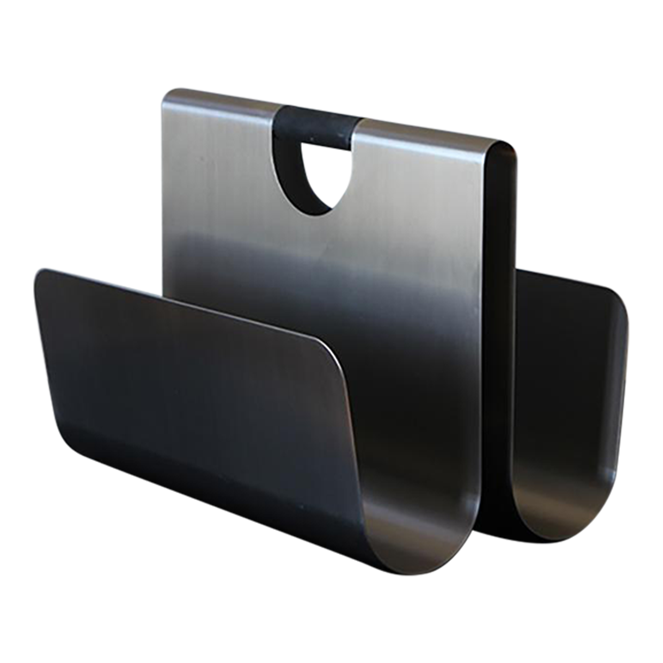 1970s Modern Stainless Steel Magazine Rack | Chairish