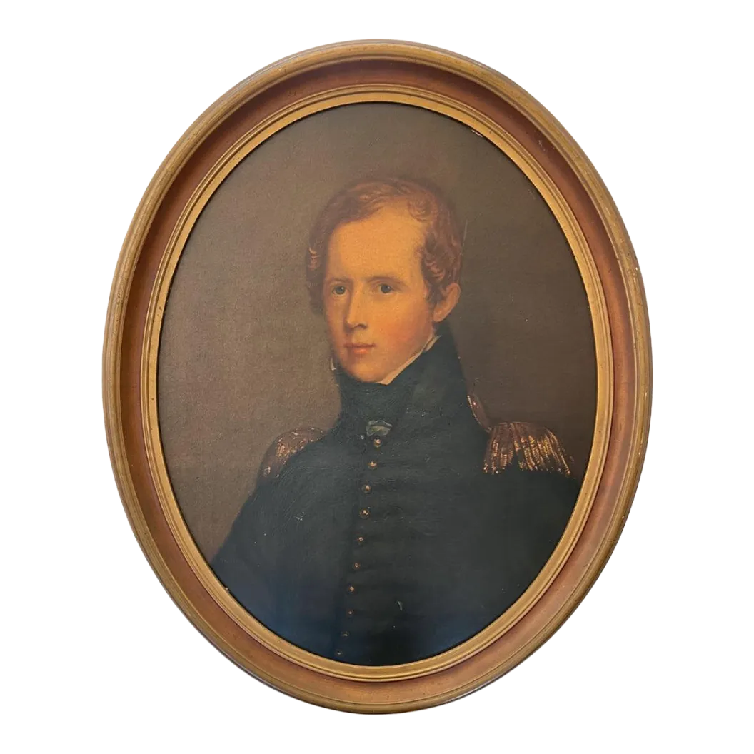 Early 20th C. Major John Biddle Portrait Reproduction Print on Board ...