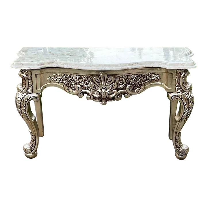 1970s Vintage Syroco Low Profile Cast Resin Table With Faux Marble Top ...